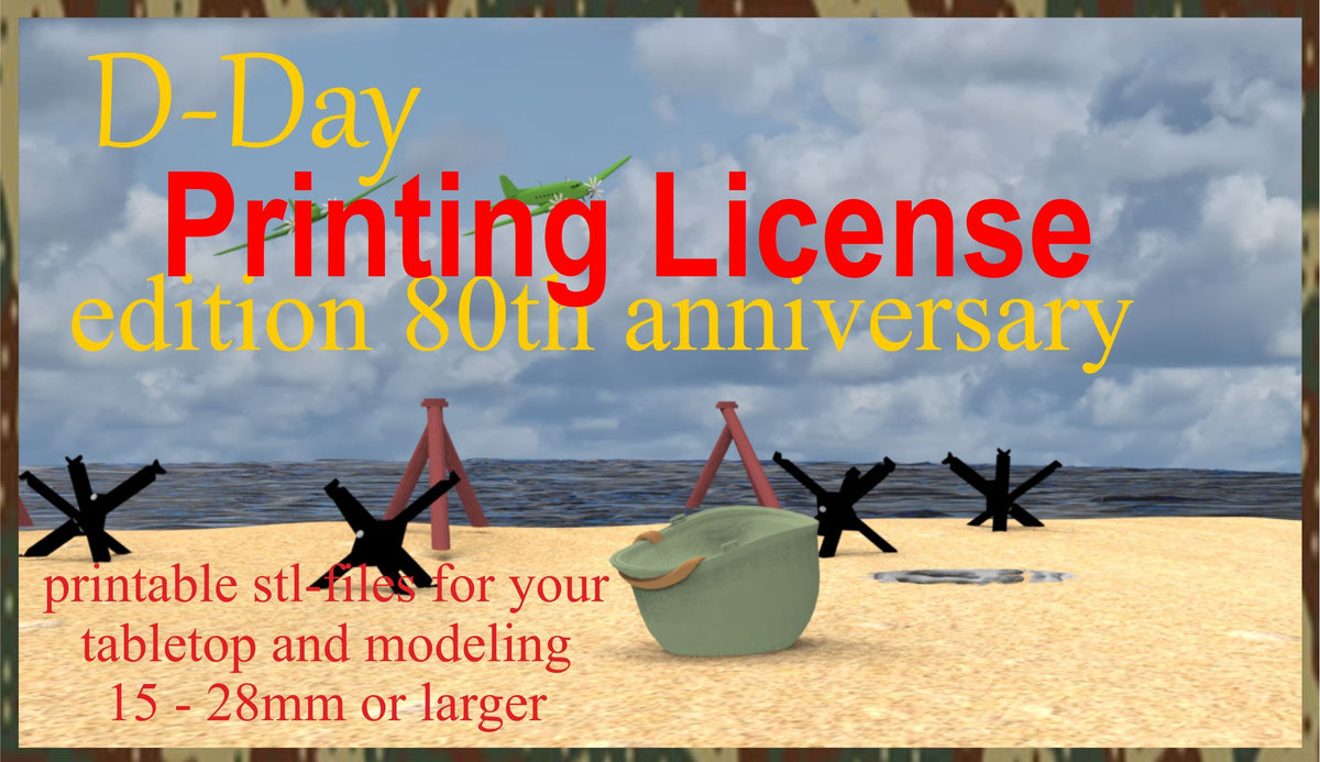 Printing license Normandy 80th anniversary – 3dprintterrain
